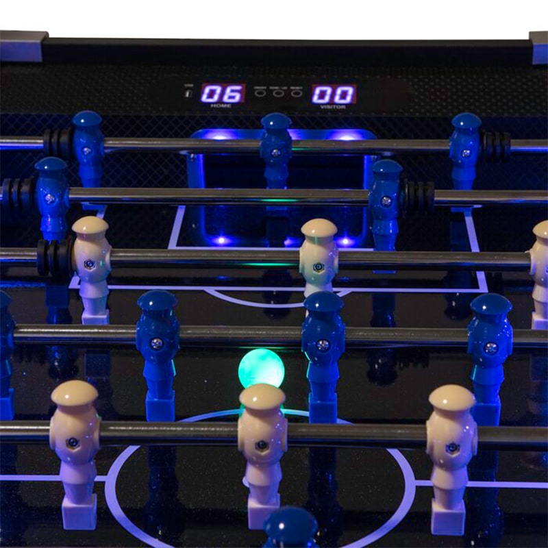 Atomic™ Azure LED Light Up Foosball Table – White Billiards