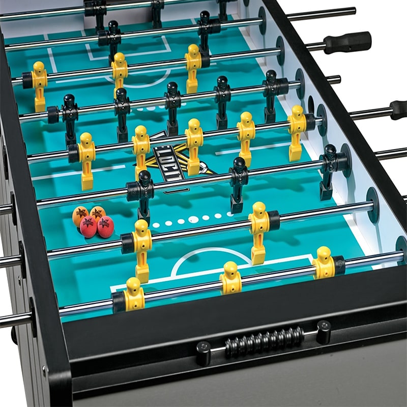 HJ Scott Velocity 3-Goalie Foosball Table – White Billiards